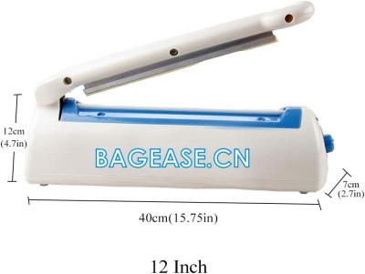 China 12 Inch Impulse Bag Sealer Manual Poly Heat Sealer 300W CE Certified with Replacement Kit for sale