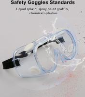 China Anti-Fog Safety Goggles with Crystal Clear Polycarbonate Lens, 4 Vents Adjustable Strap Lab Eye Protection for sale