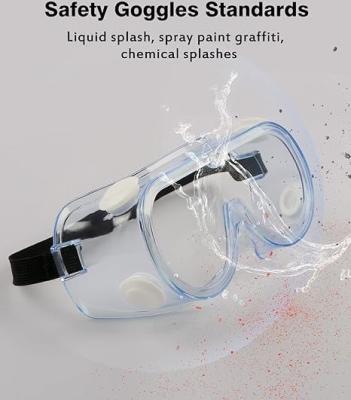 China Anti-Fog Safety Goggles with Crystal Clear Polycarbonate Lens, 4 Vents Adjustable Strap Lab Eye Protection for sale