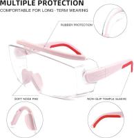 China Anti Fog Safety Glasses Over Eyeglasses Adjustable Frame Protective Goggles 180mm Width for sale