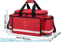China Emergency Responder Trauma Bag Empty 24.5x11.7x11.7 Inch Professional First Aid Storage Medical Bag with Inner Dividers Anti-Scratch Bottom for sale