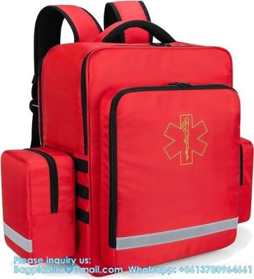 China Emergency Medical Backpack 50L Responder Trauma Bag for EMT Paramedics First Aid Storage Nylon for sale