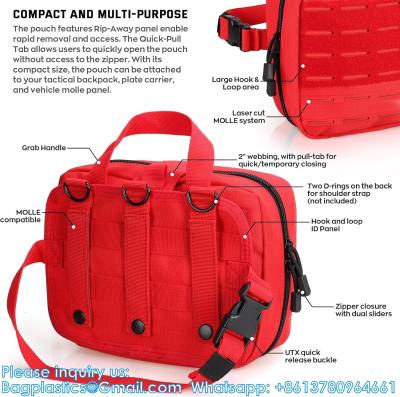 China Tactical MOLLE Medical Pouch 9.5x7.1x3.1in Rip-Away IFAK First Aid Pouch EMT Utility for sale