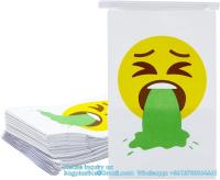 China Disposable Air Sickness Vomit Bags 9.5x5x3 Inch Leak Resistant Polyethylene Lined for Airlines Travel for sale