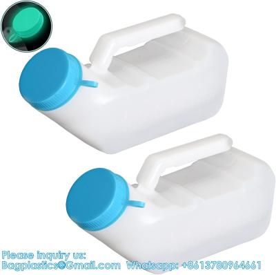 China Glow in the Dark Urinal Bottle 1000ml Spill Proof Portable Pee Bottle for Hospital Car Elderly for sale