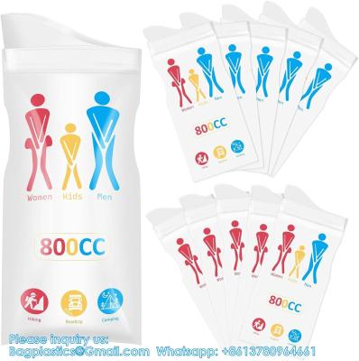 China Disposable Urine Pee Bags 12 Pack 800ml Portable Urinals for Travel Camping Unisex Men Women Kids for sale