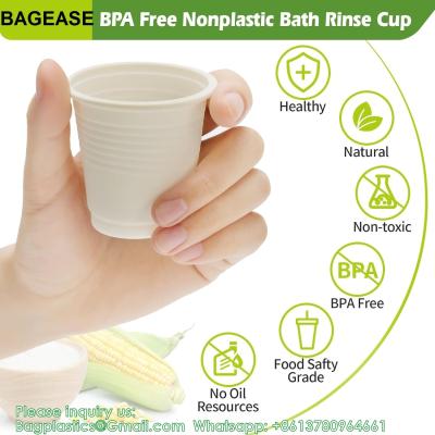 China Compostable Disposable 3oz Bathroom Cups 100 Pack Eco Friendly Biodegradable Mouthwash Rinse Cups for sale