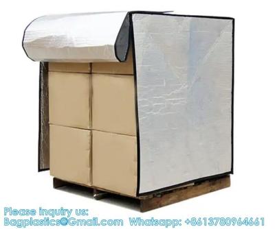 China Moistureproof Insulated Pallet Cover with Zipper for Cold Shipping 1200x1000mm for sale