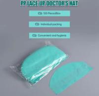 China Disposable Nonwoven Surgical Cap 64x14cm PP Bouffant Hair Net for Hospital Use for sale