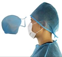 China Disposable SMS Surgical Cap 35gsm Blue Doctor Surgeon Hat 14x64cm Breathable Head Cover for sale
