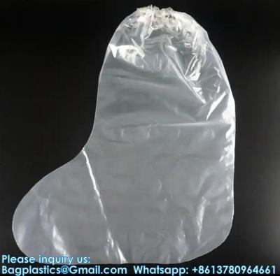 China Disposable PE Anti-Slip Waterproof Boot Covers 48x36cm 17g for Cleaning for sale