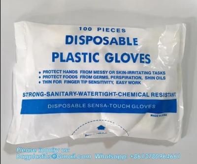 China Biodegradable PE Plastic Hand Mask Glove for Beauty Salon Skin Care 163x263mm for sale