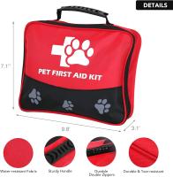 China 105 Piece Pet First Aid Kit with Emergency Collar and First Aid Instructions for Dogs Cats for sale