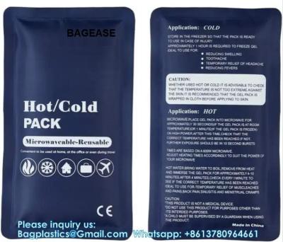 China Customized Size And Shaped Reusable Hot Cold Compress Gel Packs Polyester Ice Pack For Therapy for sale