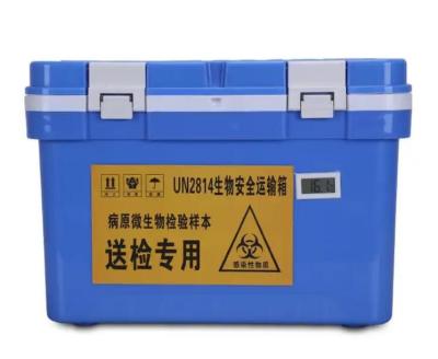 China Medical Vaccine Cooler Box 6L 12L PU Insulated Ice Chest for Laboratory Veterinary Use for sale