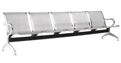 China Stainless Steel Hospital Waiting Chair 3 4 5 Seater Bench for Airport Public Area for sale