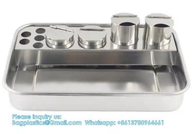 China 304 Stainless Steel Dental Instrument Tray 8x12x5cm Surgical Treatment Plate CE for sale