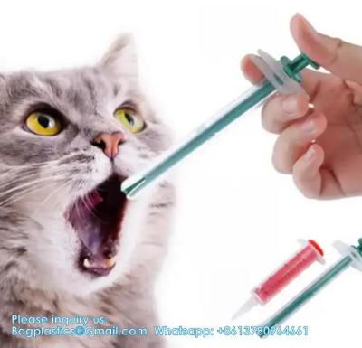 China Dual Purpose Pet Pill Feeder Gun for Dogs Cats PVC Medication Syringe Feeding Kit 10ml for sale
