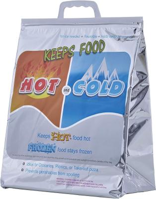China Triple Layer Insulated Thermal Bag 13x7x15.5 Inch Hot Cold Food Delivery Grocery for sale