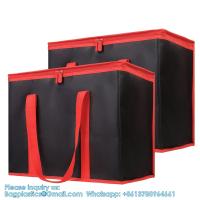 China XXX-Large Insulated Food Delivery Bag 23x15x14 Inch Oxford Cloth Reusable Grocery Cooler Hot Tote for sale
