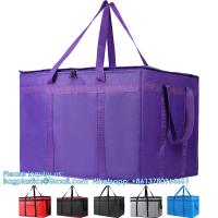 China Insulated Reusable Grocery Shopping Bag XXL 20x13x10 Inch Heavy Duty Cooler Tote with Zipper for sale