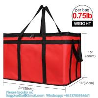 China XL Insulated Food Delivery Bag 16x13x9 Inch Reusable Thermal Grocery Tote Hot Cold for sale