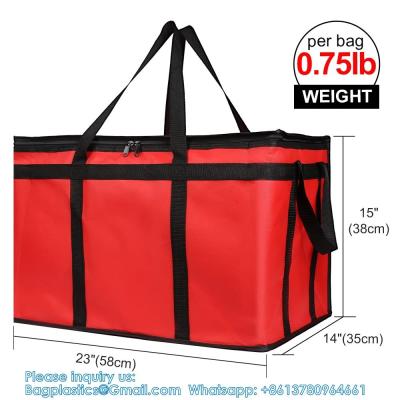 China XL Insulated Food Delivery Bag 16x13x9 Inch Reusable Thermal Grocery Tote Hot Cold for sale