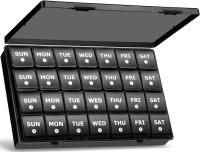 China Large Monthly Pill Organizer XL 4 Weeks 28 Day Pill Box with Dust-Proof Big Compartment for Vitamins Fish Oil Supplements for sale