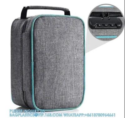 China Smell Proof Bag with Activated Carbon Lining 8.5x5.5x4.5 Inch Odor Absorbing Nylon PU for sale