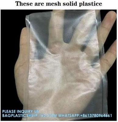 China PVA Water Soluble Fishing Bags 10x14cm 100pcs Cold Water Dissolving Mesh Bait Sack for sale