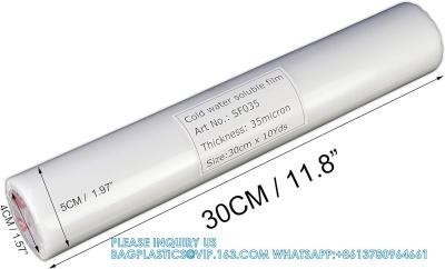 China Transparent Water Soluble Embroidery Stabilizer Film 35um 10 Yards Roll for Heavy Fabrics for sale