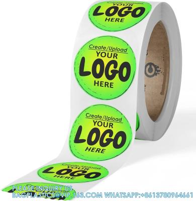 China Custom Polypropylene Sticker Labels 1.5 Inch Circle Gloss Matte 50 Rolls Water Resistant for sale