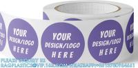 China Custom BOPP Roll Labels 1.5 Inch Circle Square Stickers for Business Logo Party Wedding Favor for sale