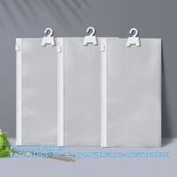 China Clear PVC Hanging Storage Bags with Hook 12.6x10 Inch Button Lock Seal for Classroom Home for sale