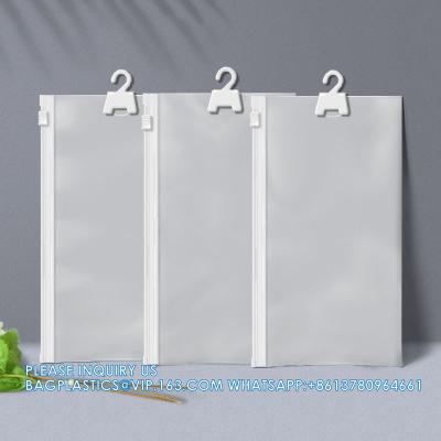 China Clear PVC Hanging Storage Bags with Hook 12.6x10 Inch Button Lock Seal for Classroom Home for sale