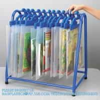 China Clear Plastic Book Bags 11x13.75 Inch Set of 12 Sturdy Snap Shut Hanging Student Assignment Bags for sale