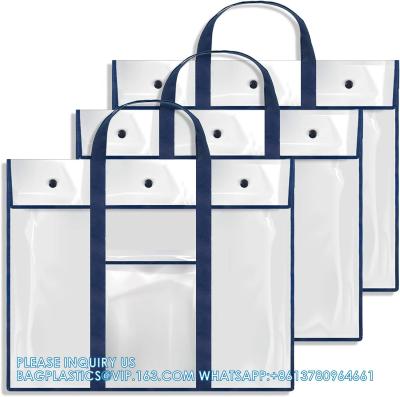 China Poster Storage Bag 31.5x25.5 Inch Heavy Duty PVC Art Portfolio for Teachers Classroom Organization for sale