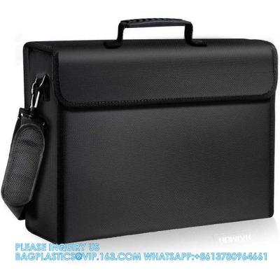 China Silicone Coated Fiberglass Fireproof Document Bag 43x30.5x12.7cm 10kg Capacity Lockable for sale
