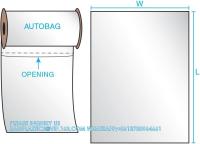 China Custom Logo Pre-Opened AutoBag on Roll LDPE 50-200microns for Automatic Packaging Machine for sale