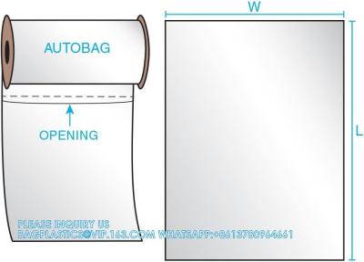 China Custom Logo Pre-Opened AutoBag on Roll LDPE 50-200microns for Automatic Packaging Machine for sale