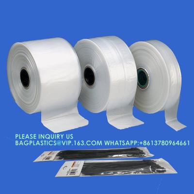 China LDPE Polyethylene Flat Tube Roll 8in x 350ft x 1.5mil Clear Plastic Tubing for Packaging and Bag Making for sale