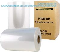 China 8 Inch 75 Gauge Polyolefin Shrink Film POF Centerfold 3500 Feet Heat Wrap Roll for sale