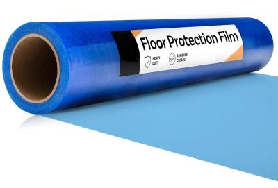 China Blue Self-Adhesive Floor Protection Film 24in x 200ft Roll for Hardwood Tile for sale