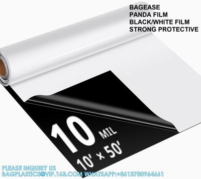 China 10 Mil Crawl Space Vapor Barrier 10x50ft Heavy Duty Plastic Sheeting Panda Film for sale