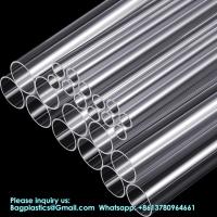 China Clear PETG Acrylic Tube 100mm OD x 2mm Wall 395mm Length Chemical Resistant Plastic Pipe for sale