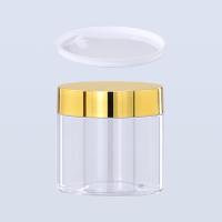 China 4oz Clear PET Plastic Jars with Black Lids Airtight Leakproof Round Cosmetic Containers for Slime Lotion Cream for sale