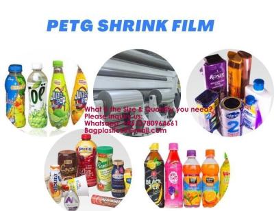 China High Shrinkage Transparent CPET Shrink Film 75 Microns for Bottle Label Printing 200-1520mm Width for sale