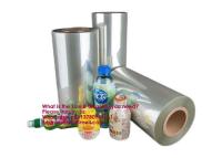 China Custom PETG Heat Shrink Film 30-60 Micron Center Folded Tube for Beverage Bottle Labels for sale