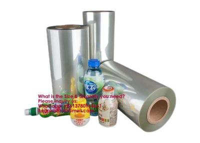 China Custom PETG Heat Shrink Film 30-60 Micron Center Folded Tube for Beverage Bottle Labels for sale