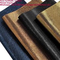 China 0.7mm Metallic Embossed Faux Synthetic Leather Lizard Pattern PVC Fabric 137cm Width for Sofa Bag Belt for sale